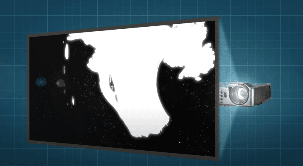 This DIY 'infinite contrast' screen uses an old projector in a ...